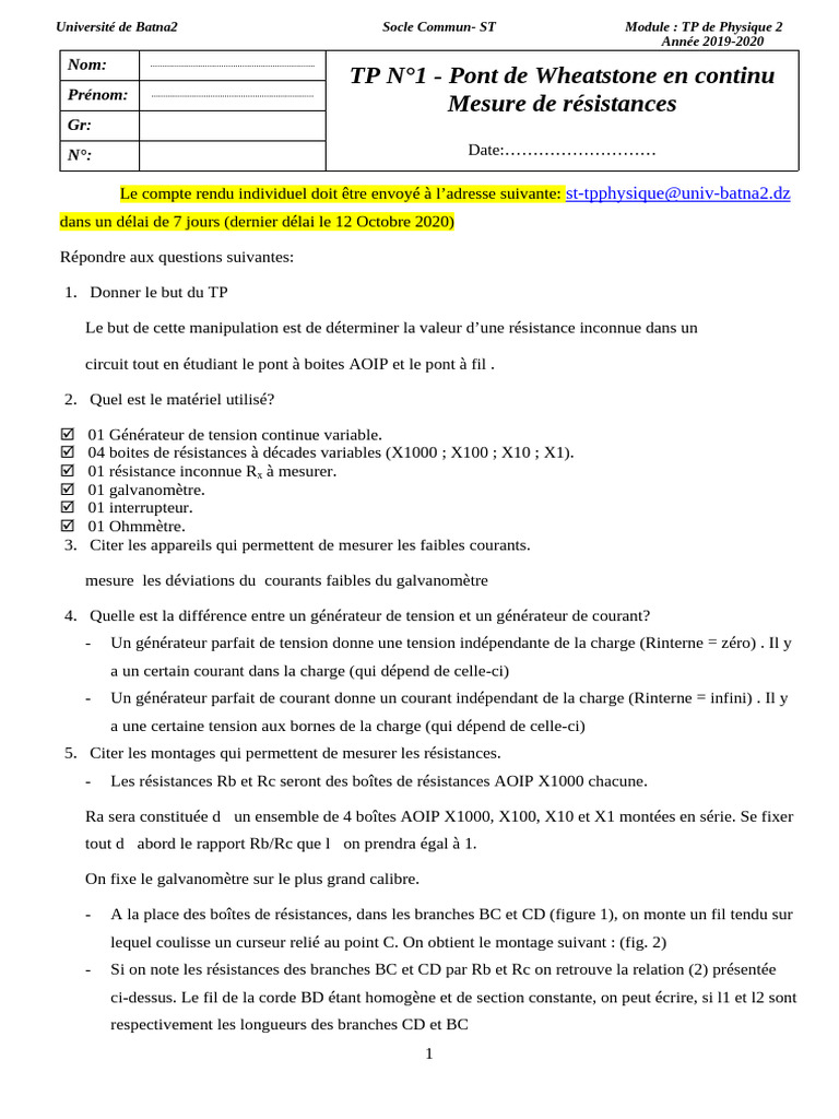 CR tp1 p1 Nom Prenom Groupe | PDF