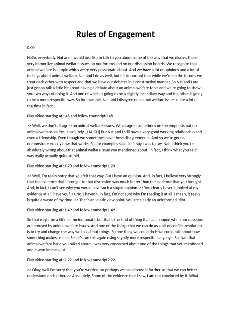 Rules of Engagement | PDF