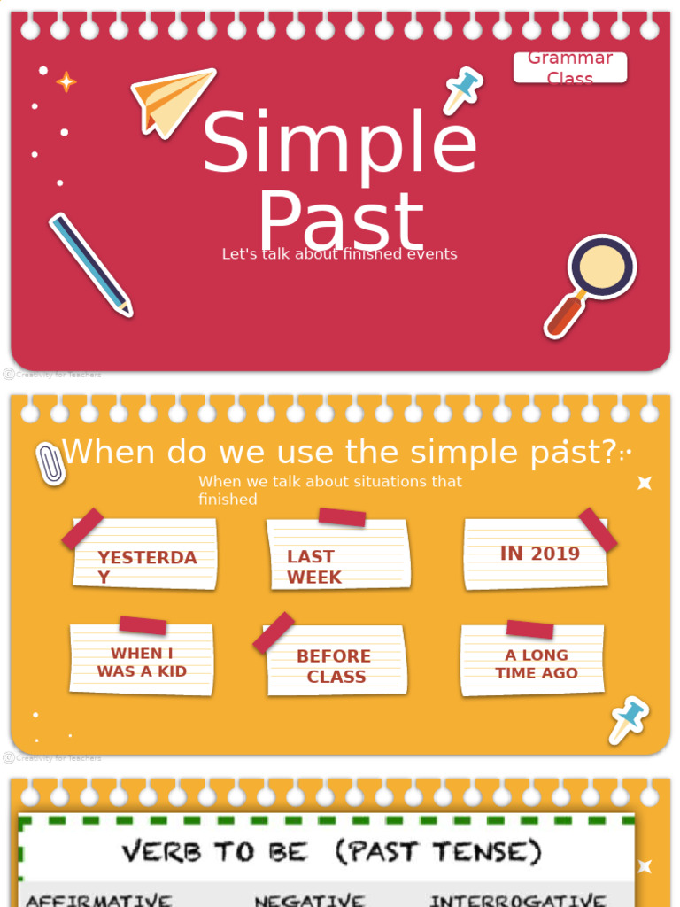 Cópia de Simple Past - Grammar Class | PDF