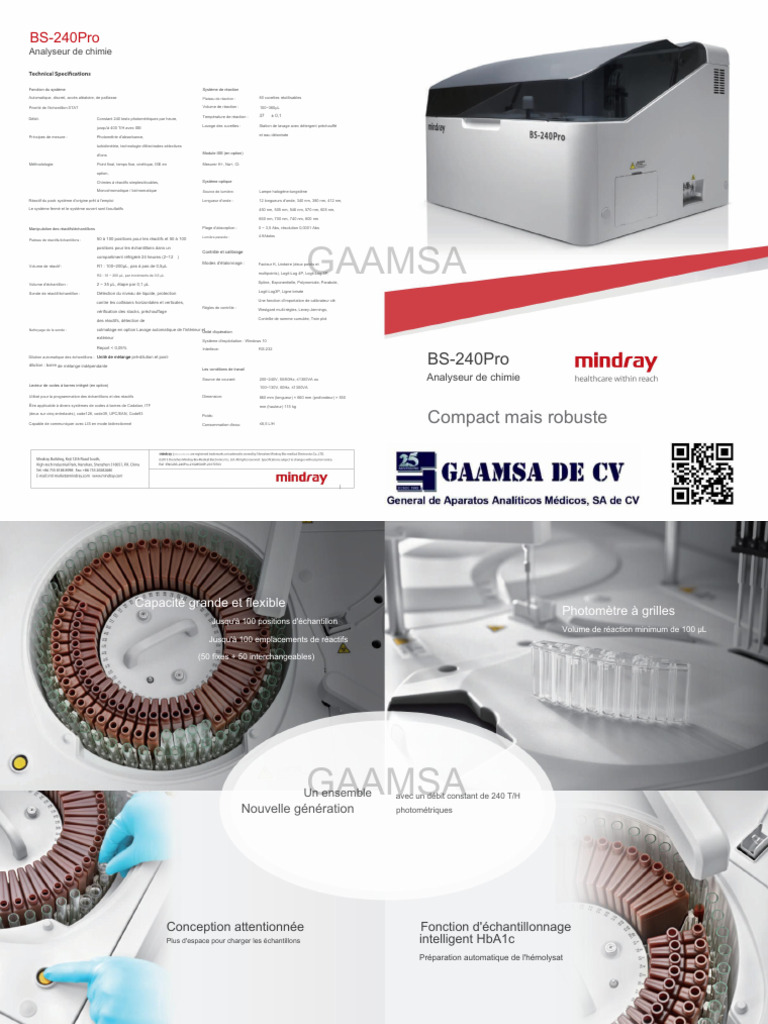 534666413-Brochure-BS-240PRO-MINDRAY TRADUIT | PDF