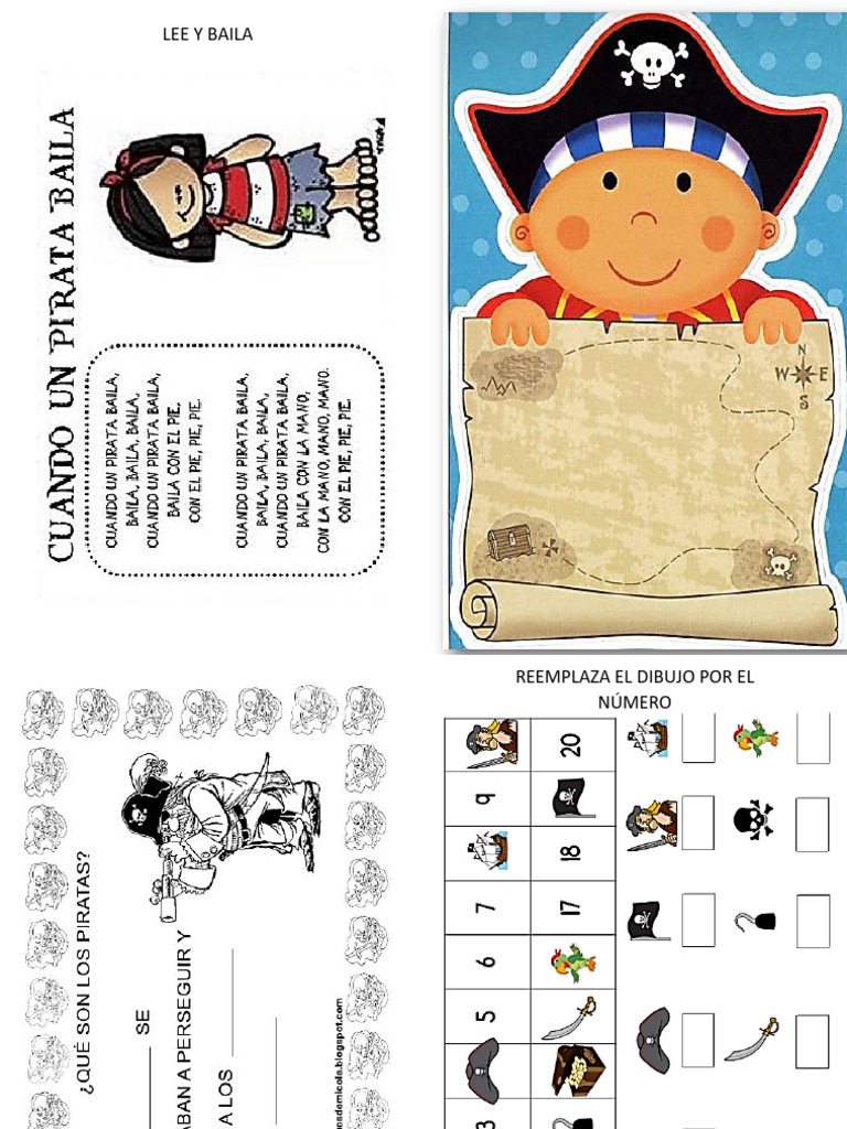 Cuadernillo Con Actividad Piratas | PDF