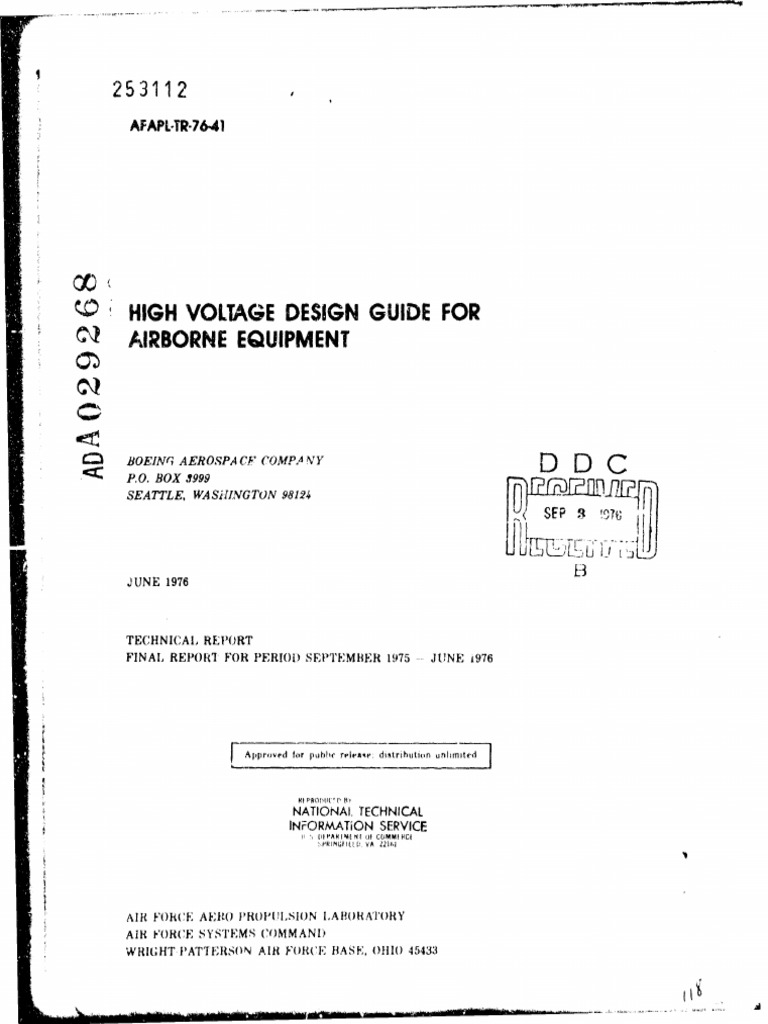 Dunbar and Seabrook - High Voltage Design Guide for Airborne Equipment | PDF