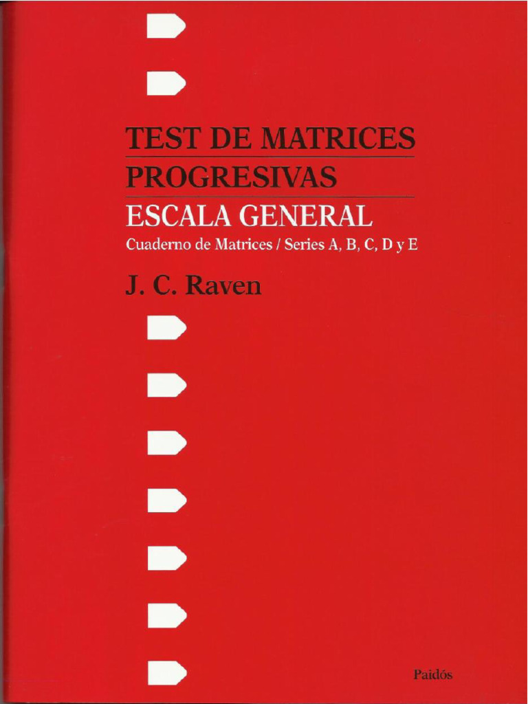 Cuadernillo Raven Escala General | PDF