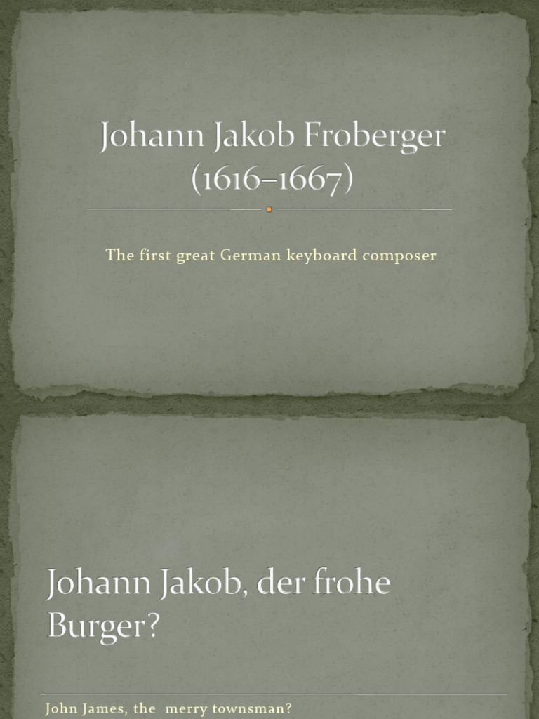 David Adams Froberger Presentation | PDF