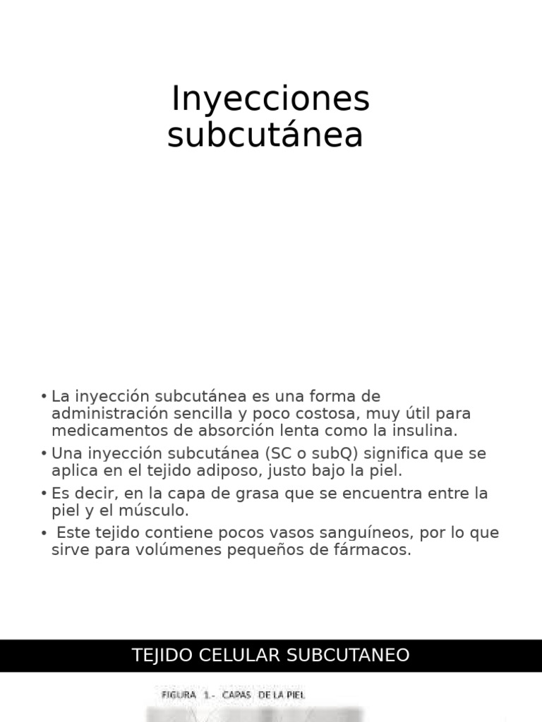 Inyecciones Subcutánea | PDF