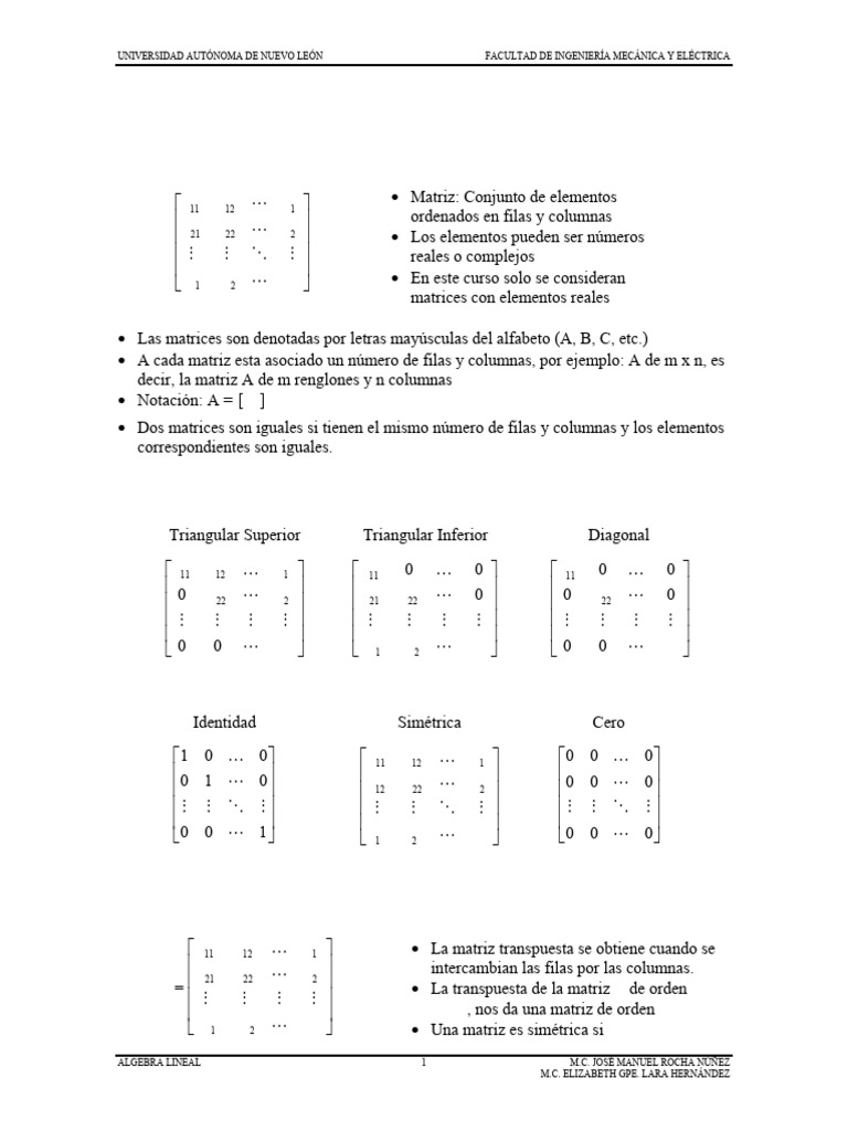 1-Matrices y Vectores | PDF