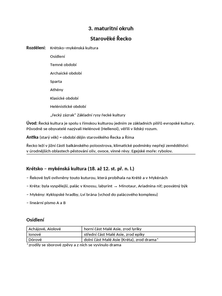 3 MO Staroveke Recko | PDF