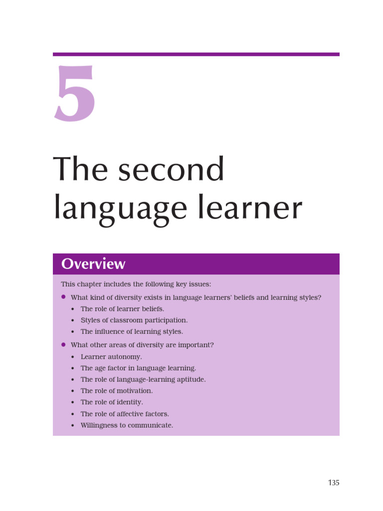 The Second Language Learner. Key Issues in Language Teaching | PDF
