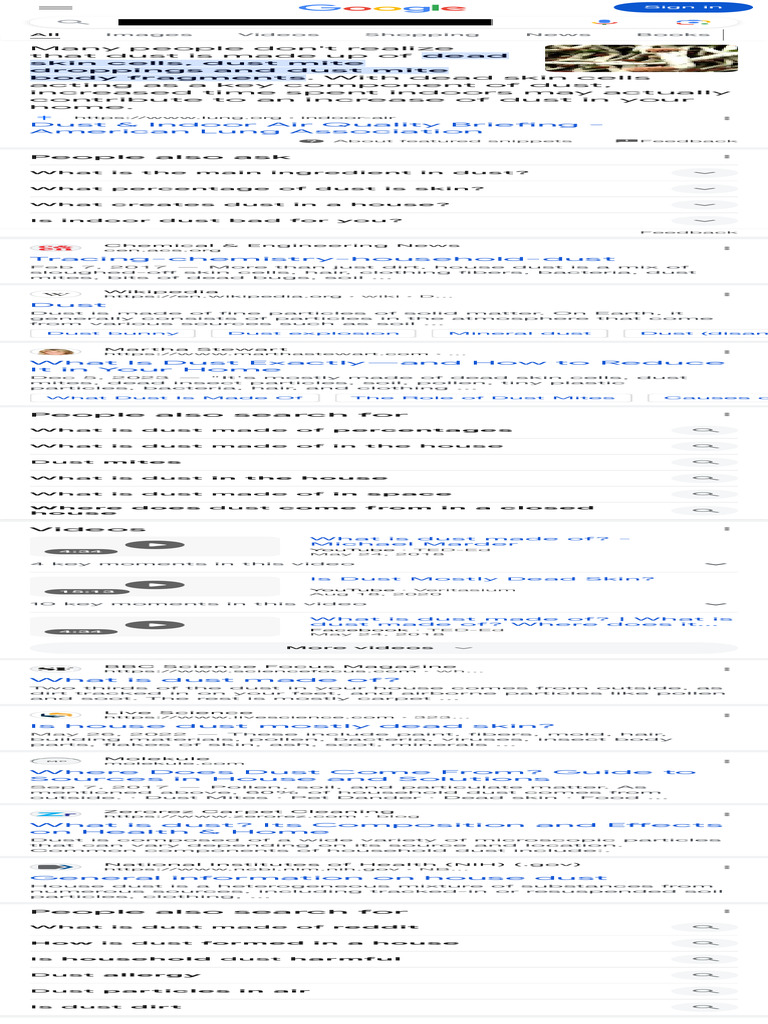 What Is Dust Made of - Google Search | PDF