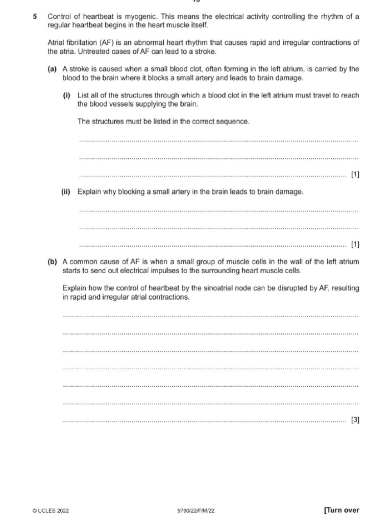 Paper 4 Circulatory System Questions | PDF | Heart | Atrium (Heart)