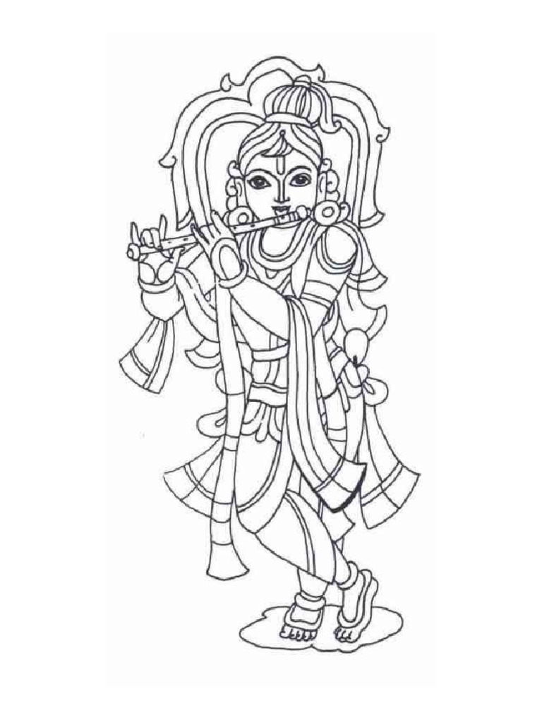 Krishna & Balarama Coloring Pages | PDF