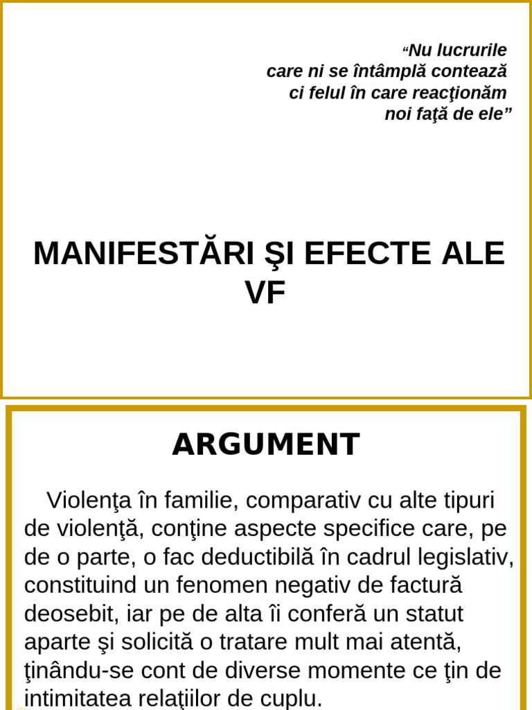 Tema 1 - Manifestari - Efecte - A | PDF