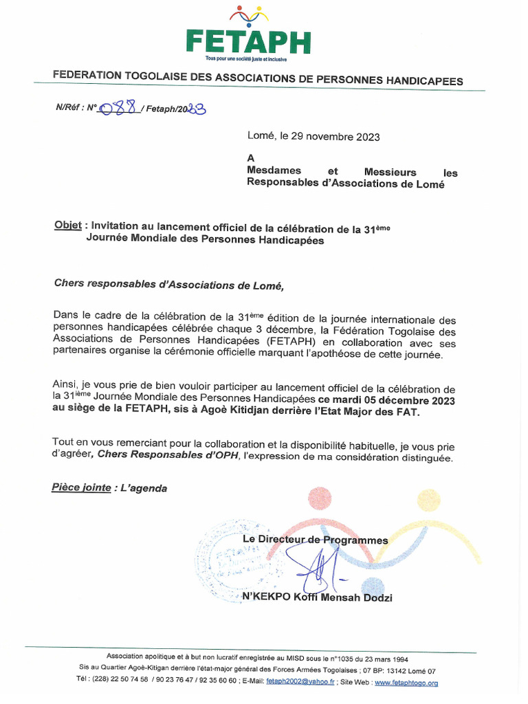 Invit Pour Les Assos | PDF