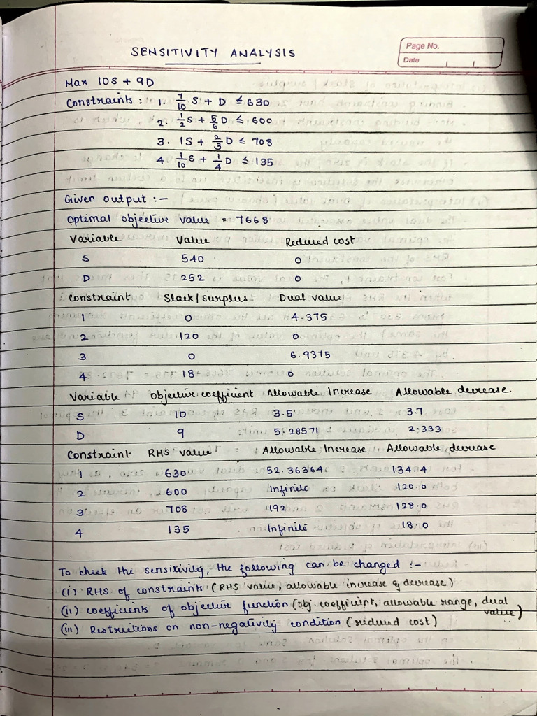 Sensitivity Analysis MS | PDF