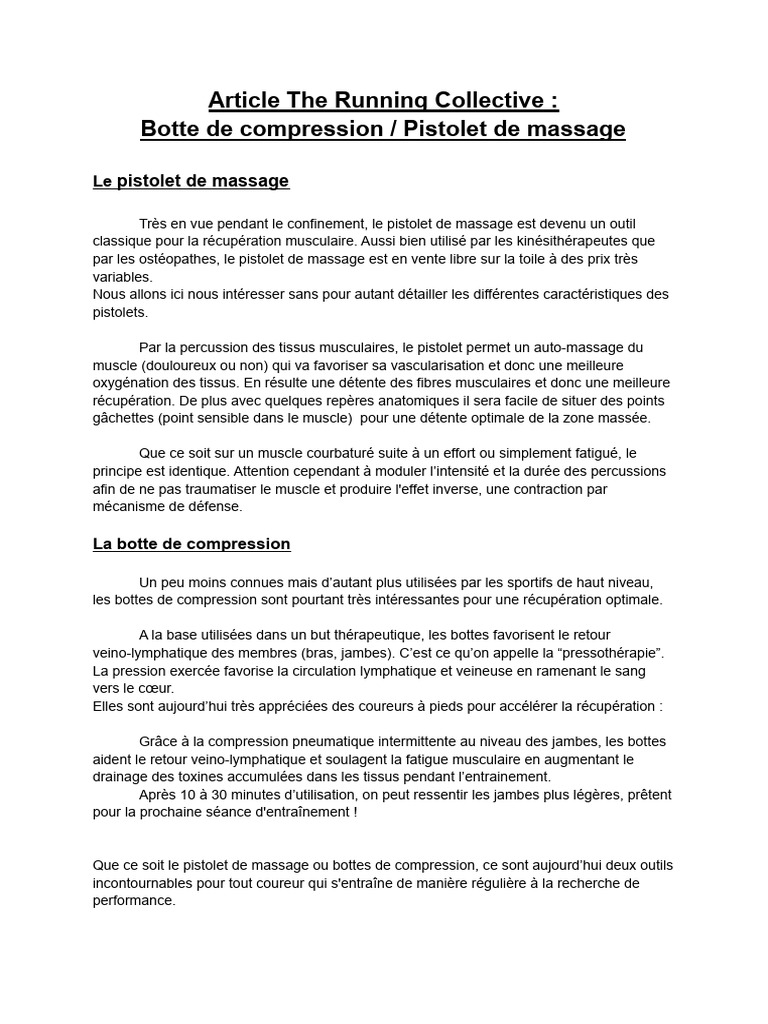 Article Botte Pistolet TRC | PDF