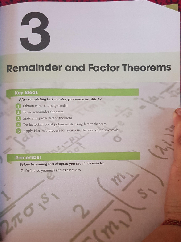 Remainder Factor Theorems | PDF