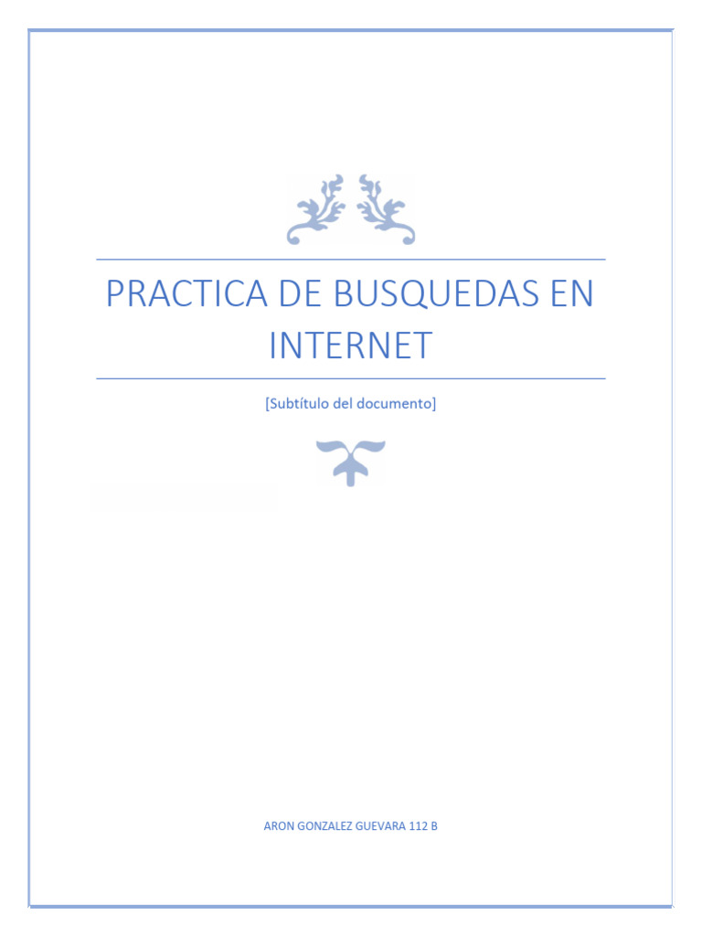 Aron Gonzalez Guevara - Practica de Busquedas en Internet | PDF