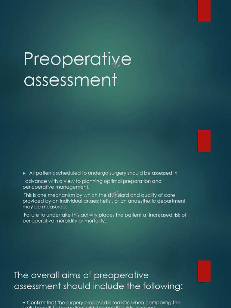 Preoperative Assessment | PDF