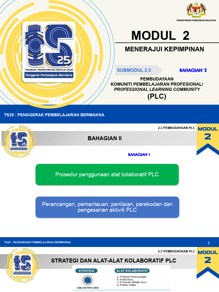 2.3 Pembudayaan PLC - Bahagian 2 | PDF