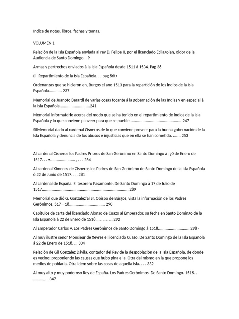 Indice de Notas | PDF