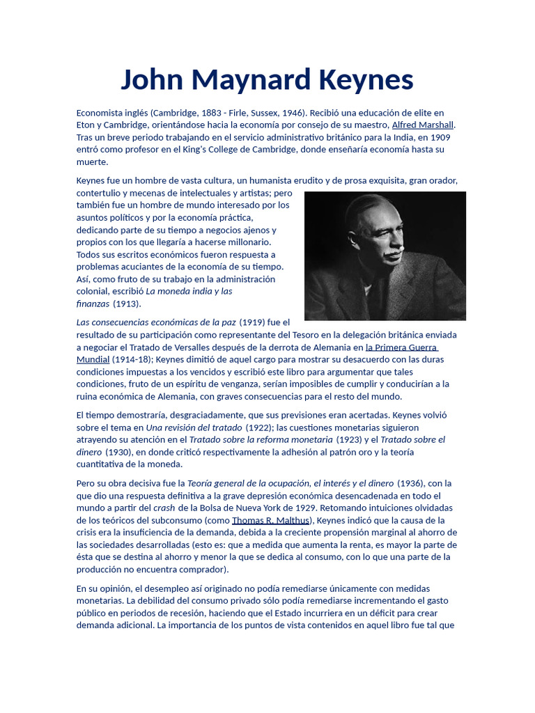 John Maynard Keynes | PDF