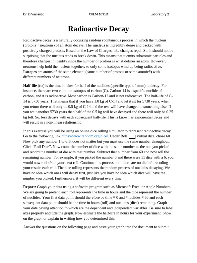 Radioactive Decay | PDF