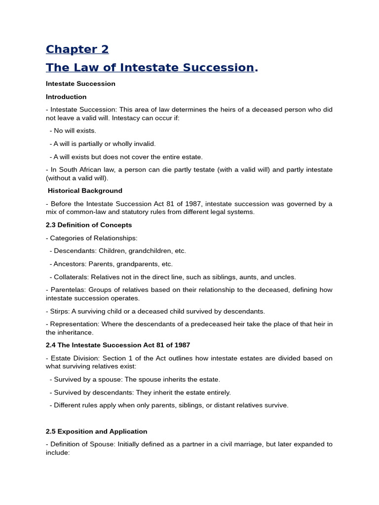 Law of Succession 2-4 | PDF