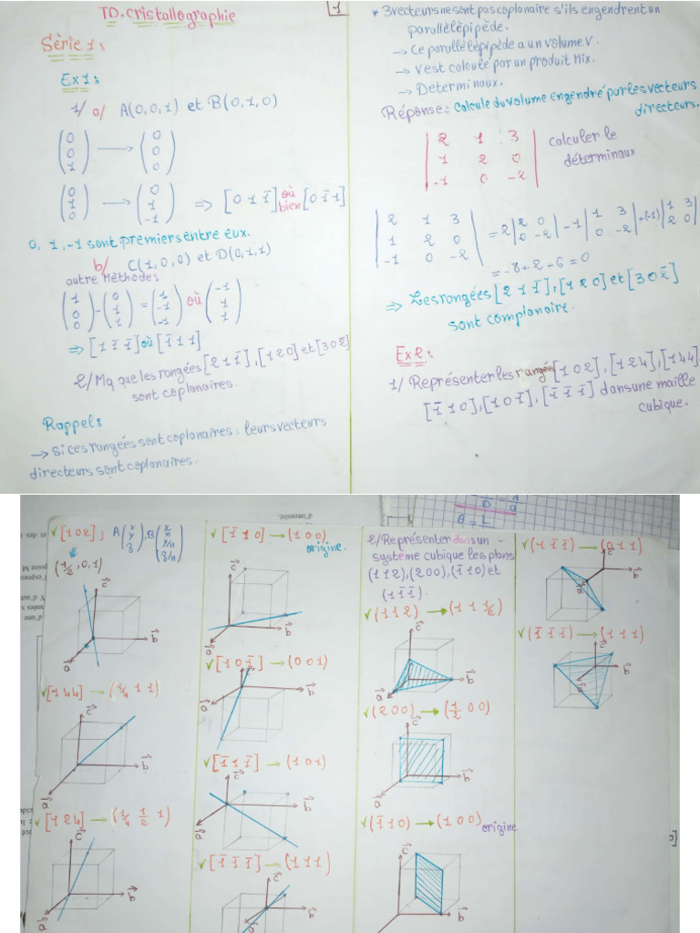 Corrigé TD Cristallographie | PDF