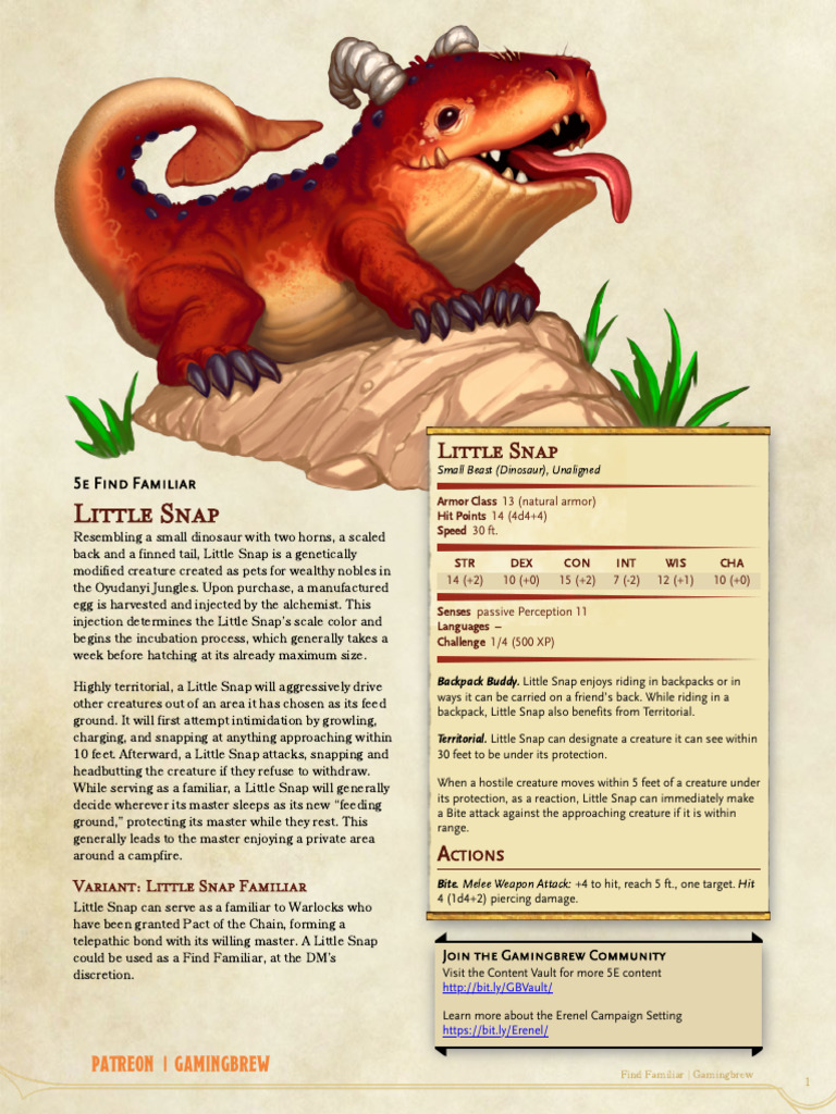 GB - Find Familiar - Littlesnap | PDF