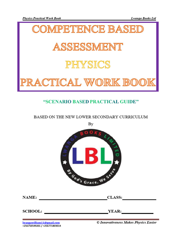S1-S4 Phy Practical Cba Work Book (LBL) | PDF | Experiment | Accuracy ...