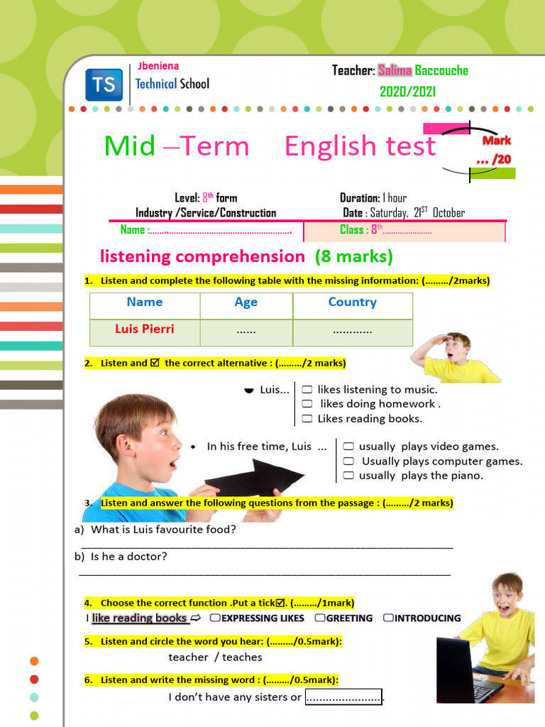 Mid Term Exam 1 3 Pdf