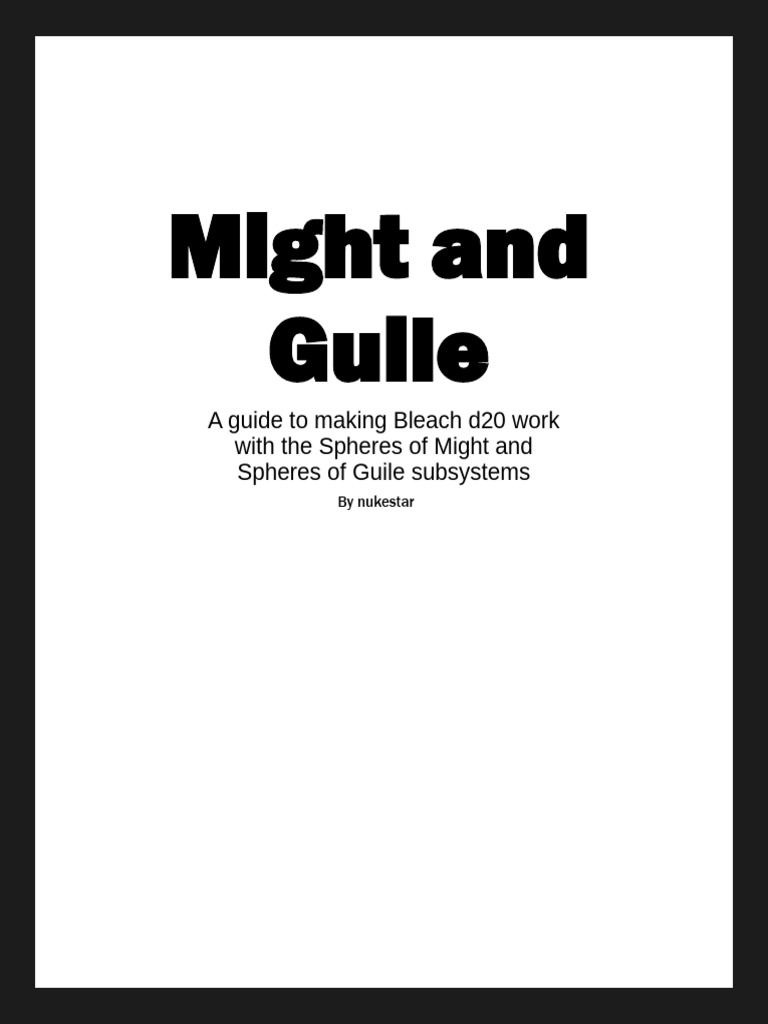Might and Guile | PDF
