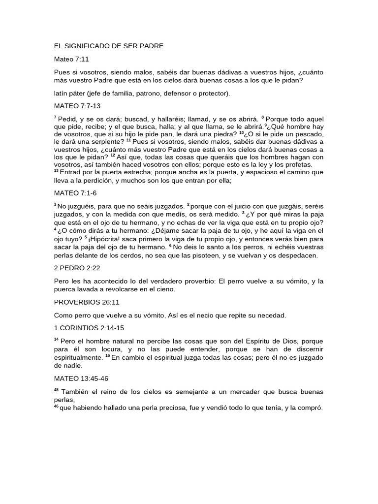 El Significado de Ser Padre | PDF