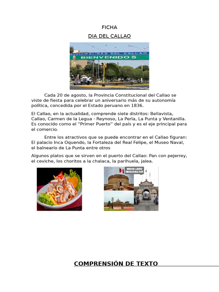 Ficha Dia Del Callao | PDF