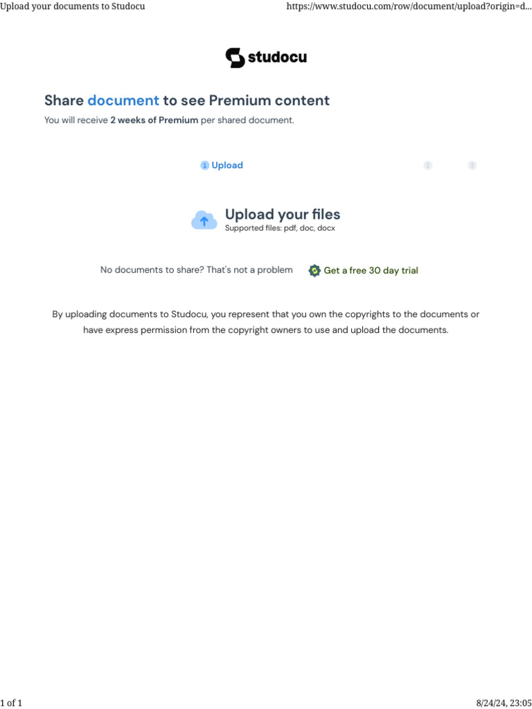 Upload Your Documents To Studocu | PDF