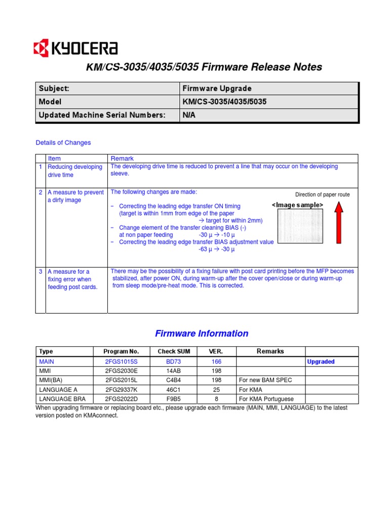 3035-4035-5035 Firmware Bulletin R22 | Download Free PDF | Image ...