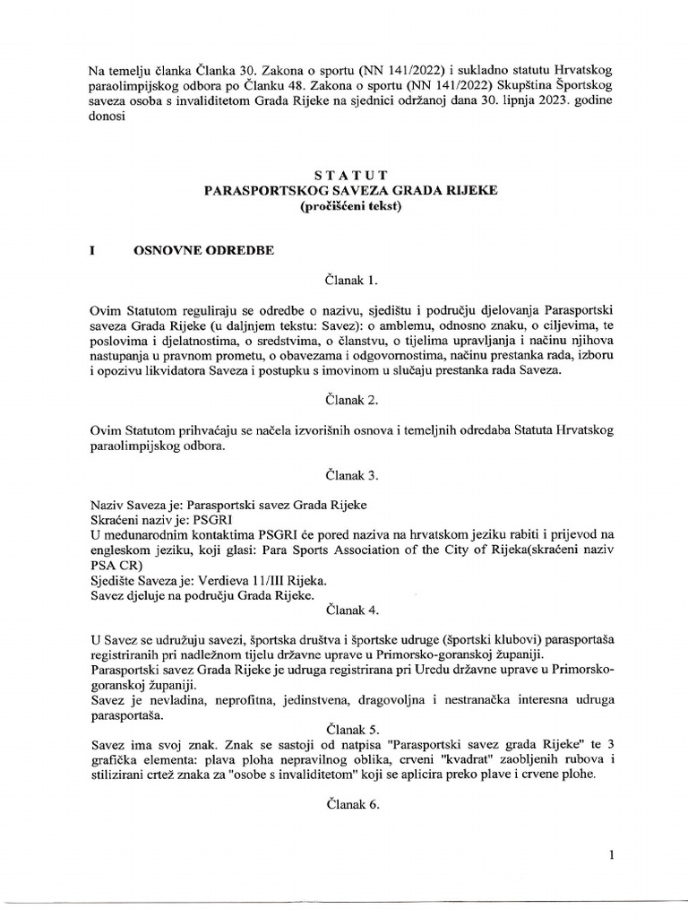 Grad Statut 2023 | PDF