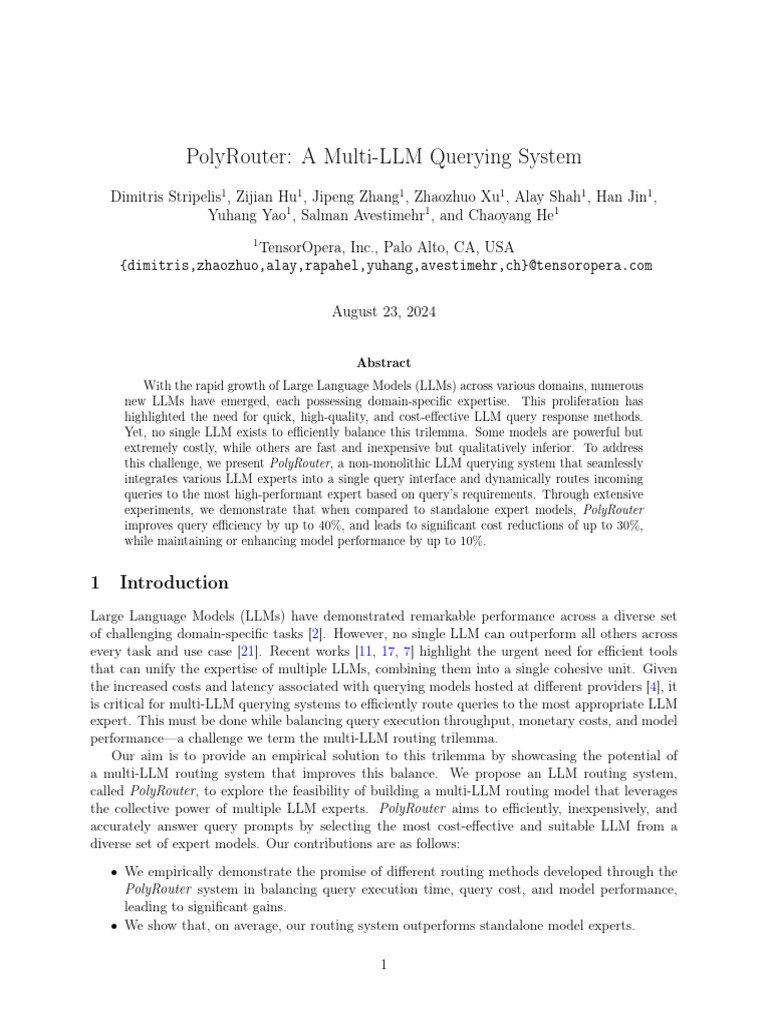 A Multi-LLM Querying System | PDF