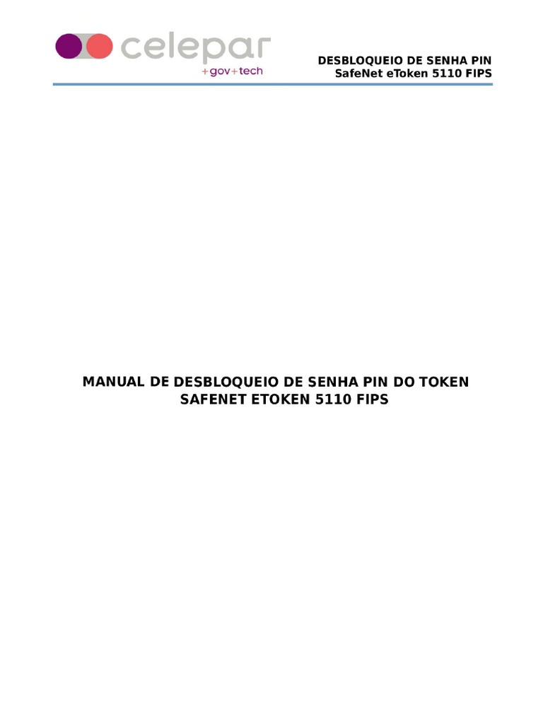 4.desbloqueio de Token Com A Senha Puk | PDF