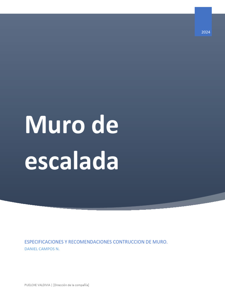 Informe Muro Escalada | PDF