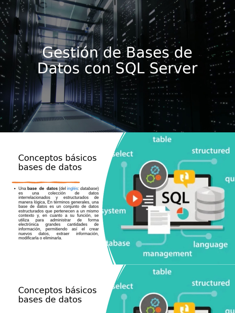 Gestión de Bases de Datos Con SQL Server | PDF