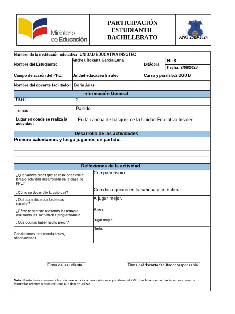 Bitácora (8) 2023 | PDF