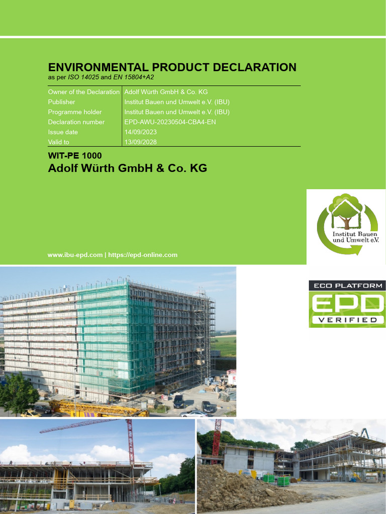 Wit Pe1000 Epd en | PDF