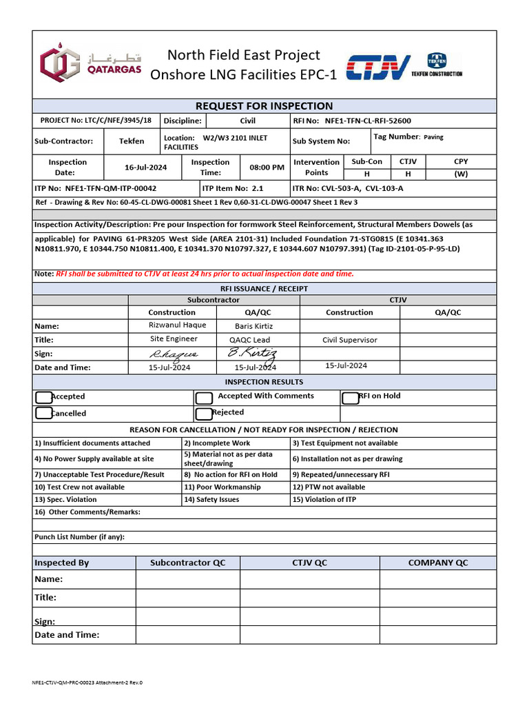 Nfe1 TFN CL Rfi 52600 | PDF