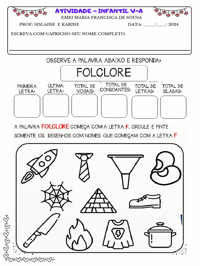 Atividade FOLCLORE | PDF