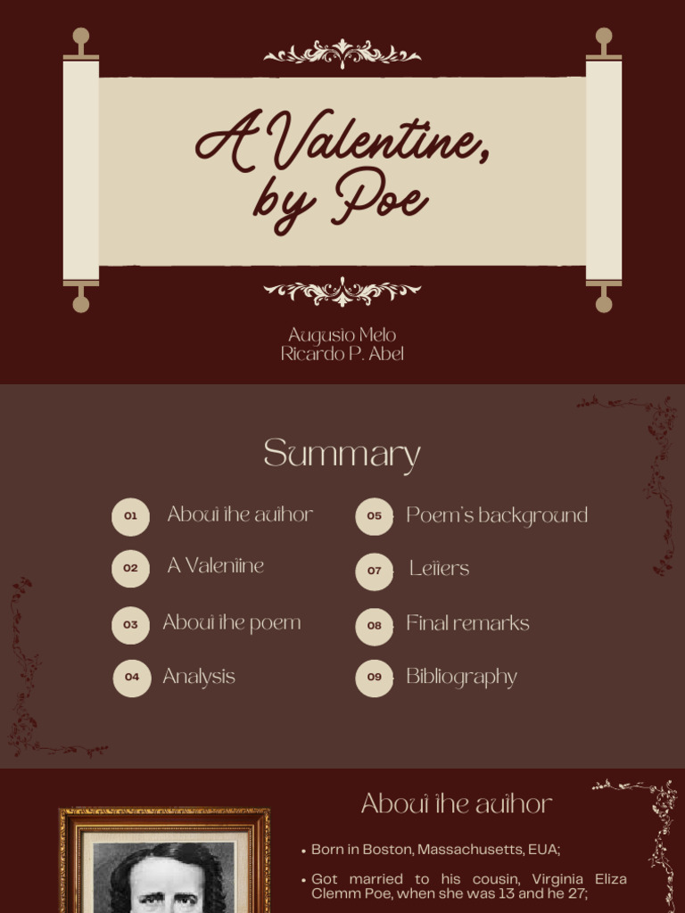A Valentine - Edgar Allan Poe | PDF