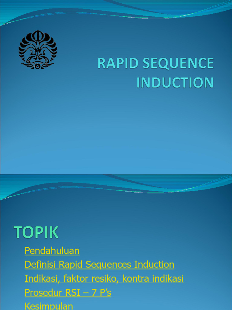 Rapid Sequence Intubation | PDF