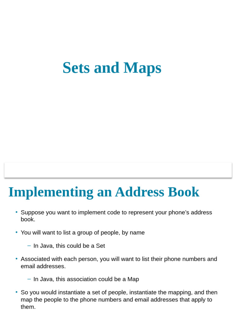 Supplemental - Sets and Maps | PDF
