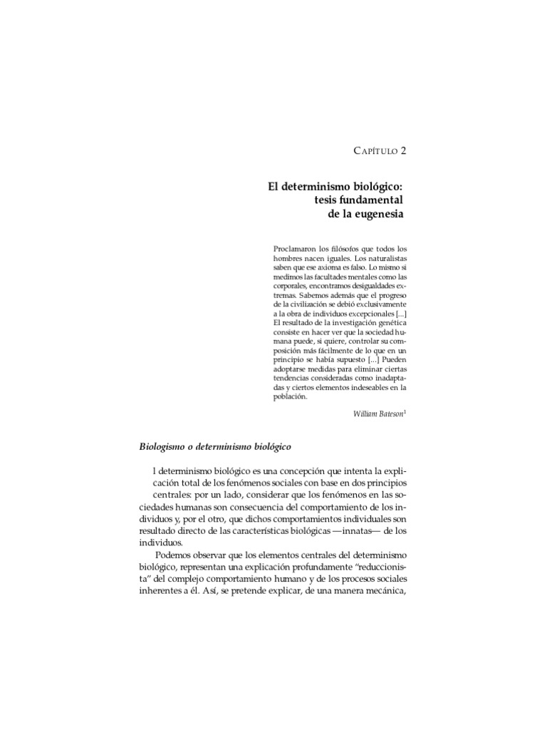 Determinismo Biologico | PDF