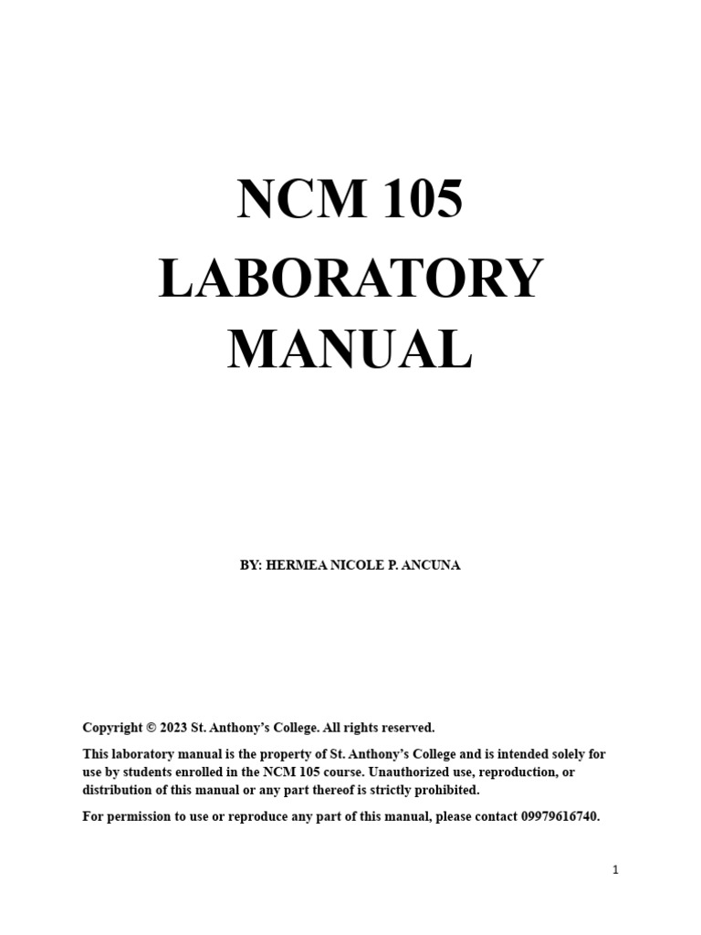 Nutrition and Diet Therapy Laboratory Manual | PDF
